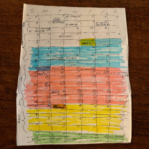 Color-coding cancer. There was always a calendar. - Charles Bruce ...